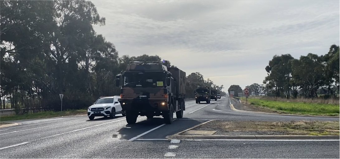 Autonomous Army convoy successfully travel on Victorian highway